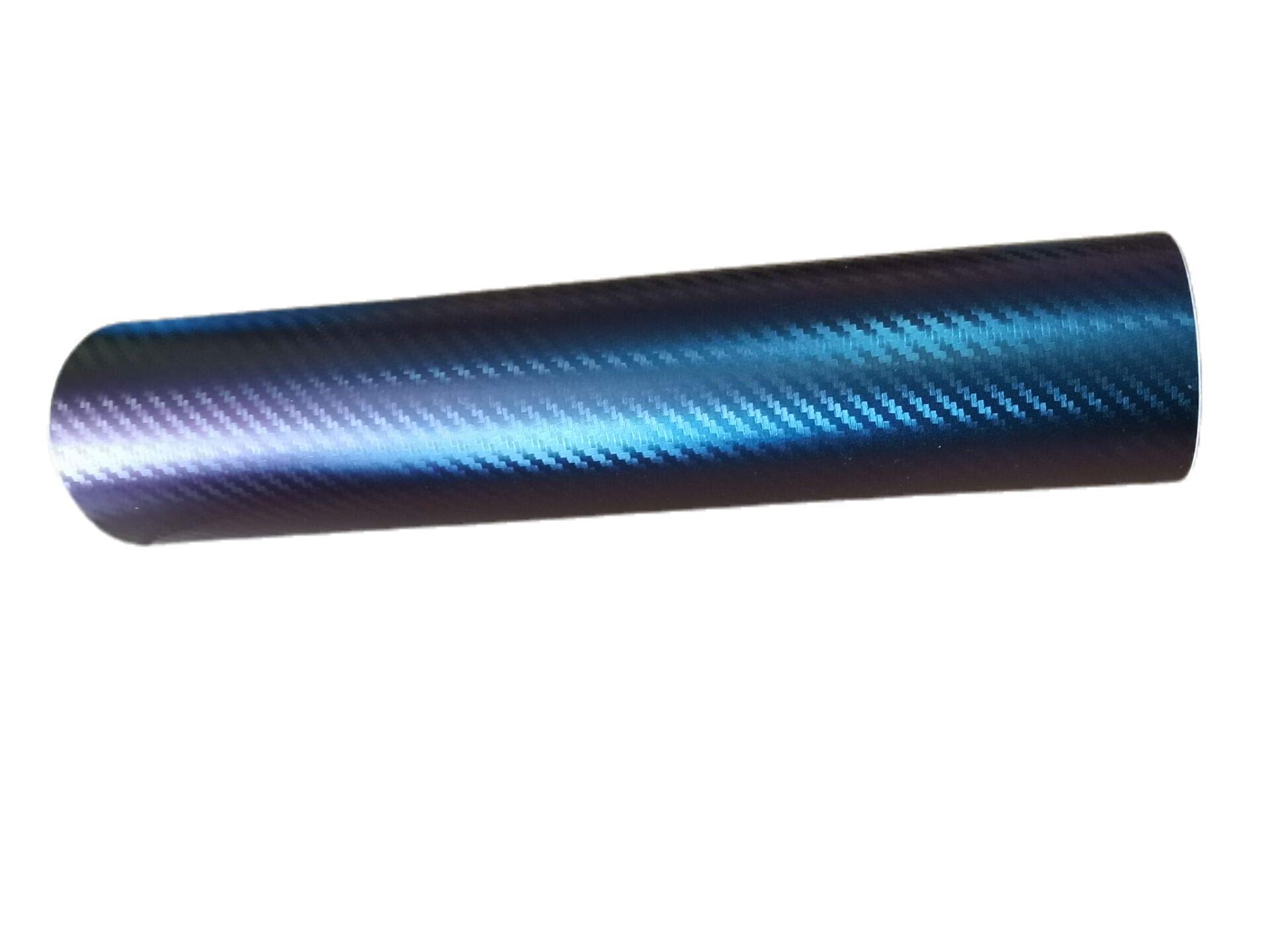Chameleon Blue to Purple Carbon Fiber Car Vinyl Wrap Sticker Decal Sheet Self Adhesive Bubble Free (1ft x 10ft)