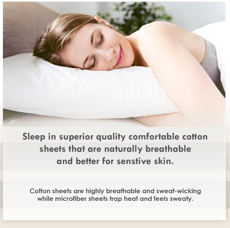 Pizuna Pure 100% Cotton Pillow Cases Queen Size Set of 2 Ginger Brown, Luxurious 400 Thread Count Long Staple Cotton Sateen with Stylish 4" Hem (Combed Ginger Brown Cotton Pillow Cases Queen)