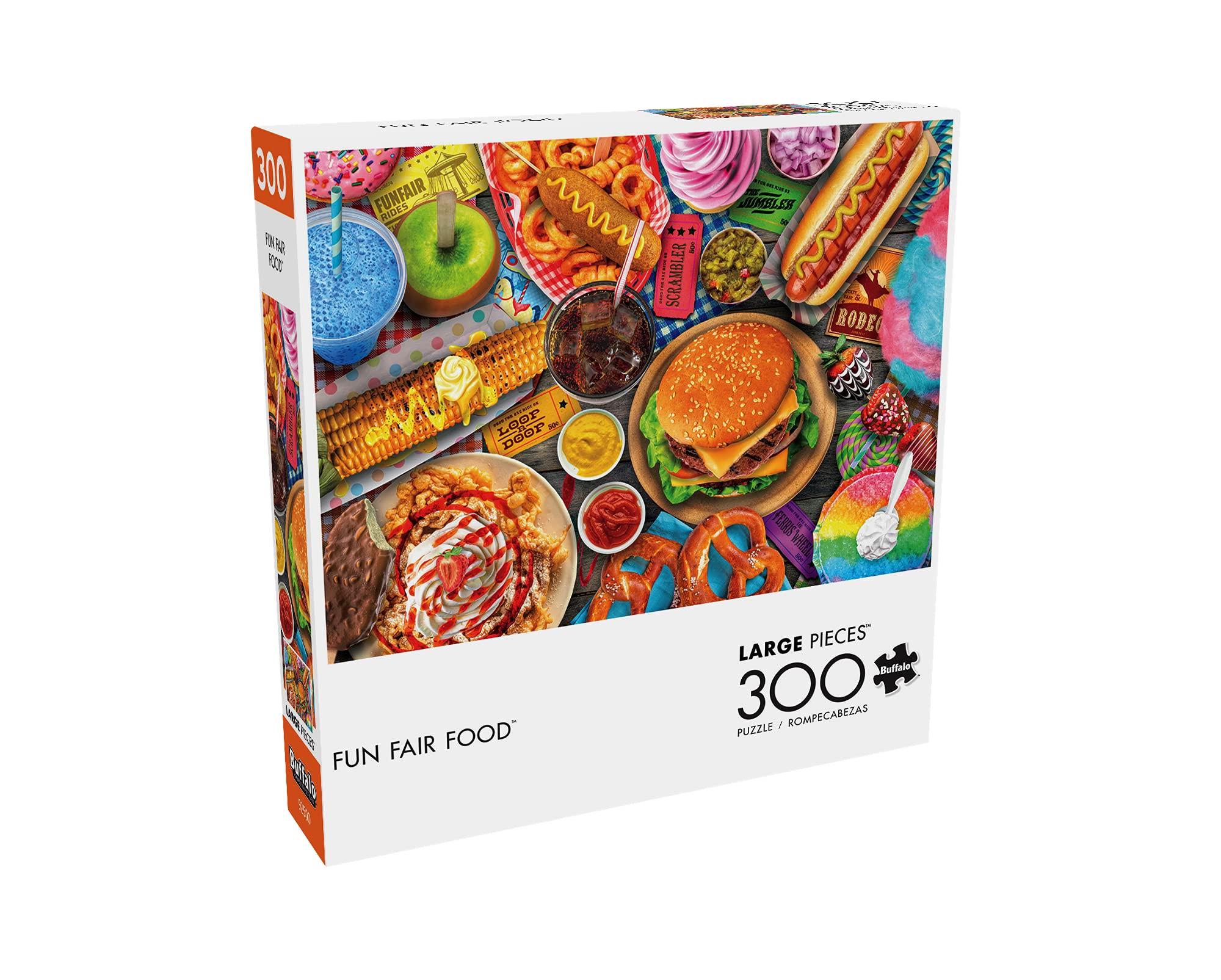 Buffalo Games - LARS - Fun Fair Food - 300 Piece Jigsaw Puzzle for Adults -Challenging Puzzle Perfect for Game Nights - Finished Size is 21.25 x 15.00