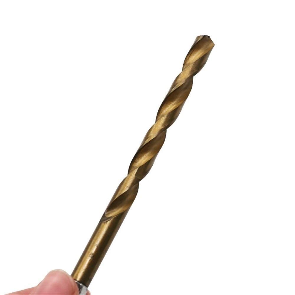 JUN-STORE SENMIAO-TH 13Pcs Kit Mini Repairing Tool Twist Drill Auger Bit Set Electric Screwdriver Head with Hexagon Handle for Woodworking (Color : Gold)