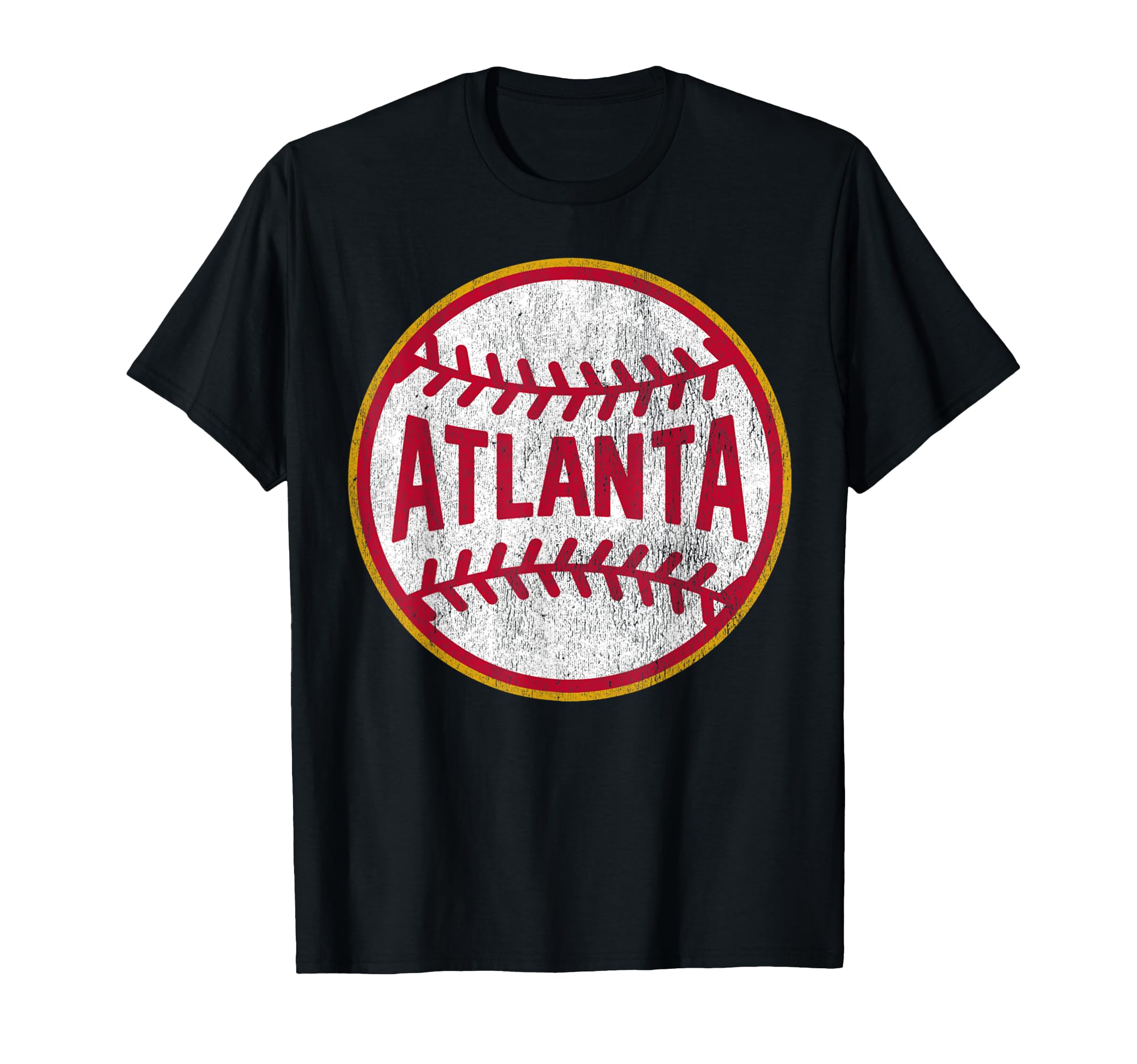 Atlanta Tee Vintage Baseball Throwback Retro Design T-Shirt