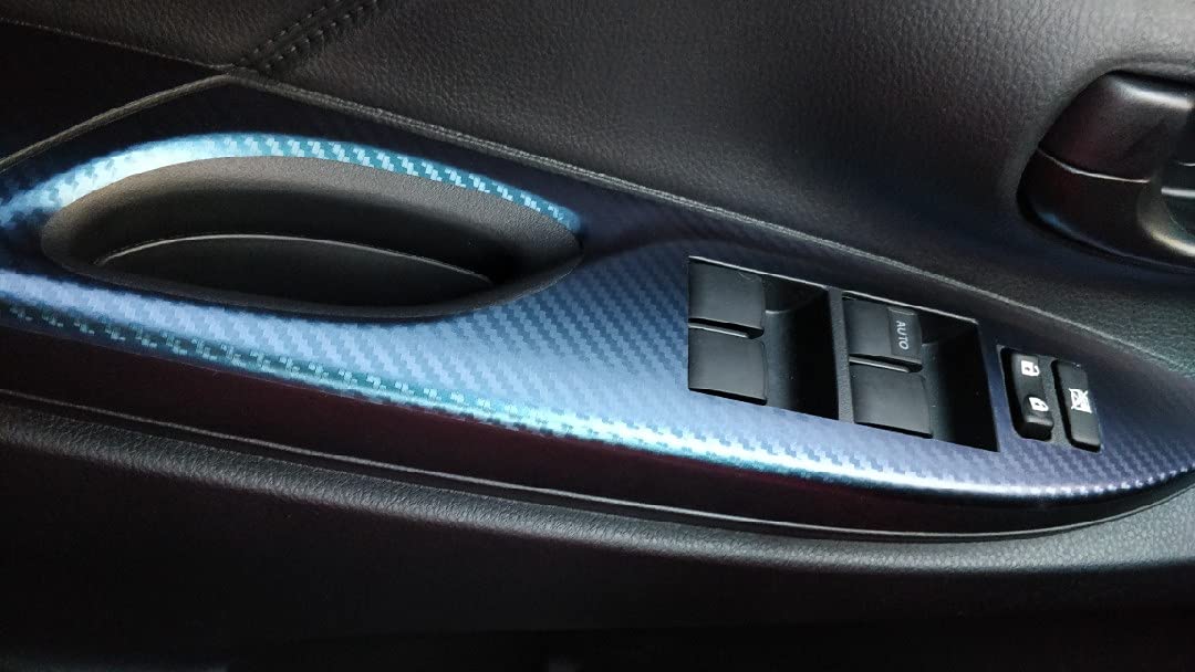 Chameleon Blue to Purple Carbon Fiber Car Vinyl Wrap Sticker Decal Sheet Self Adhesive Bubble Free (1ft x 10ft)