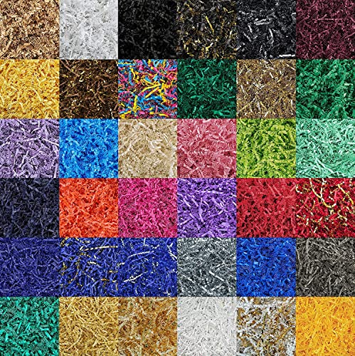 MagicWater Supply Crinkle Cut Paper Shred Filler (4 oz) for Gift Wrapping & Basket Filling - White