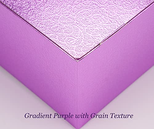 WholeMy Glossy Purple Gift Boxes 10 Pack 8x8x4 Inches, Holographic Gift Boxes with Lids, Gift Boxes for Presents, Bridesmaid Proposal Box - for Wedding, Birthday, Party, Crafting, Anniversary, Christmas