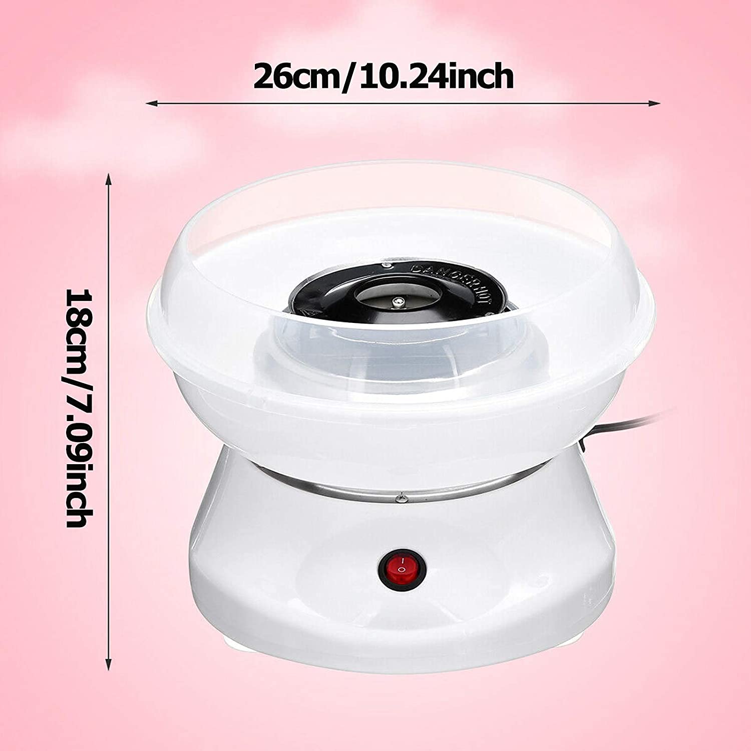 Cotton Candy Machine, Automatic Floss Maker Homemade Quick Heating Machine for Kids Parties, White