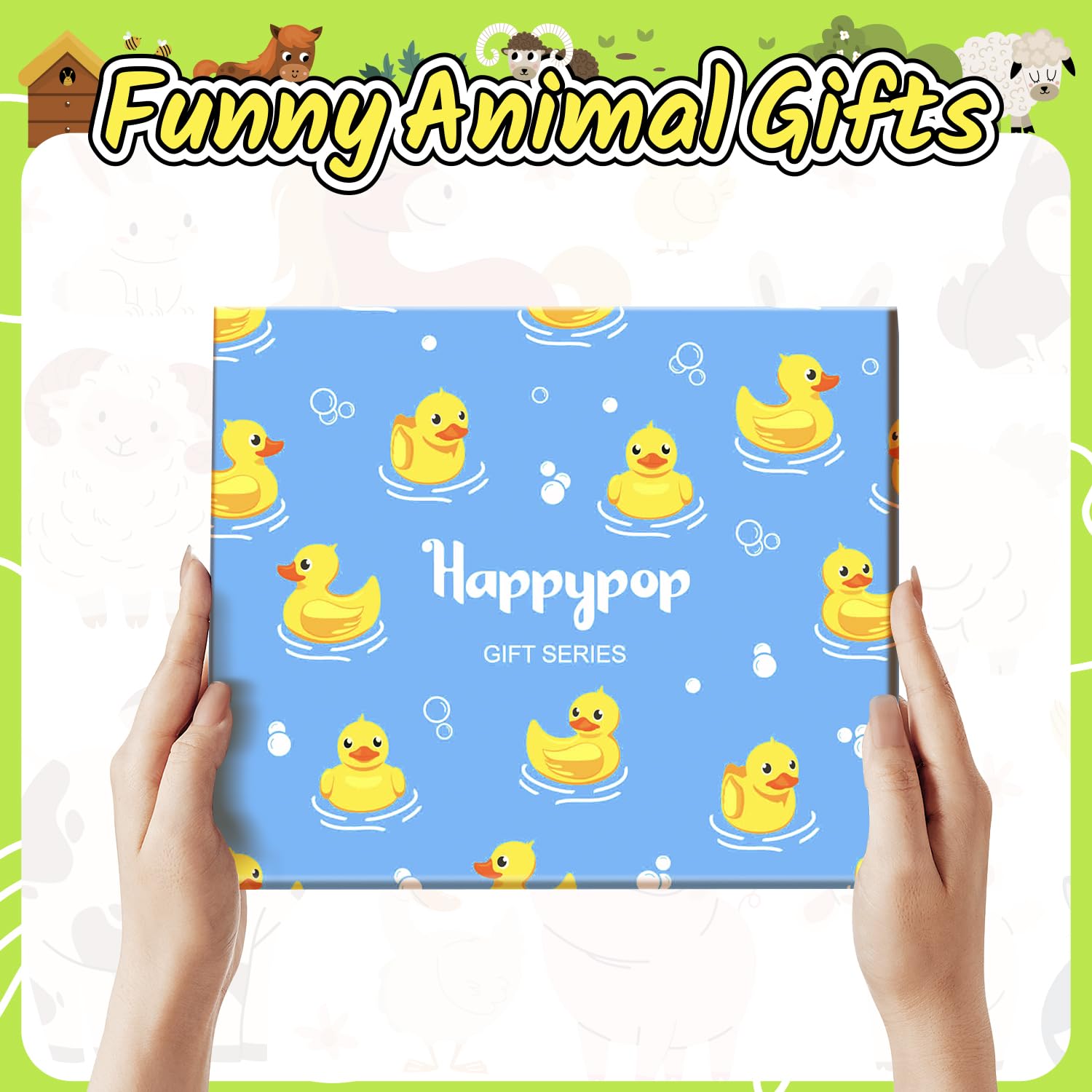 HAPPYPOP Fun Socks Rubber Duck Socks for Women Cute Duck Socks, Funny Rubber Duck Gifts Duck Lovers Gifts for Her