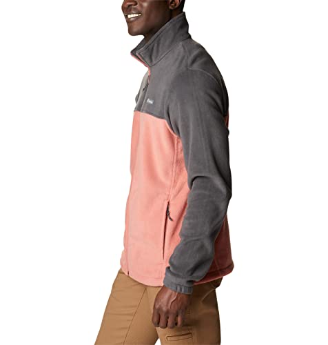 Columbia Men's Steens Mountain Full Zip 2.0, Shark/Dark Coral, Large