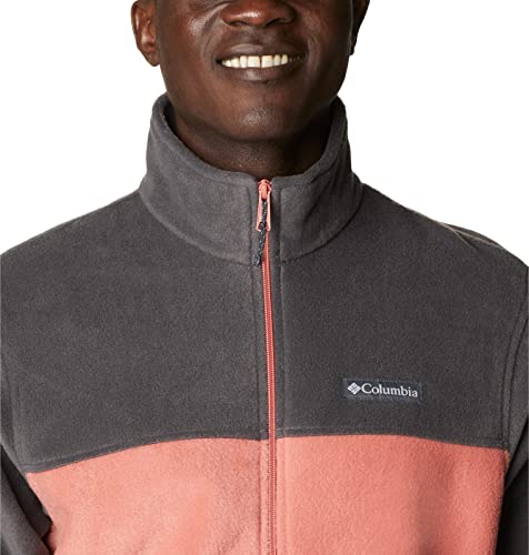 Columbia Men's Steens Mountain Full Zip 2.0, Shark/Dark Coral, Large