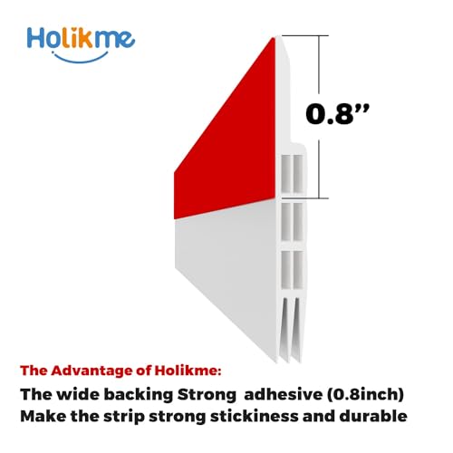 Holikme 2 Door Draft Stopper - Under Door Draft Blocker Insulator - 37" Length (Transparent)