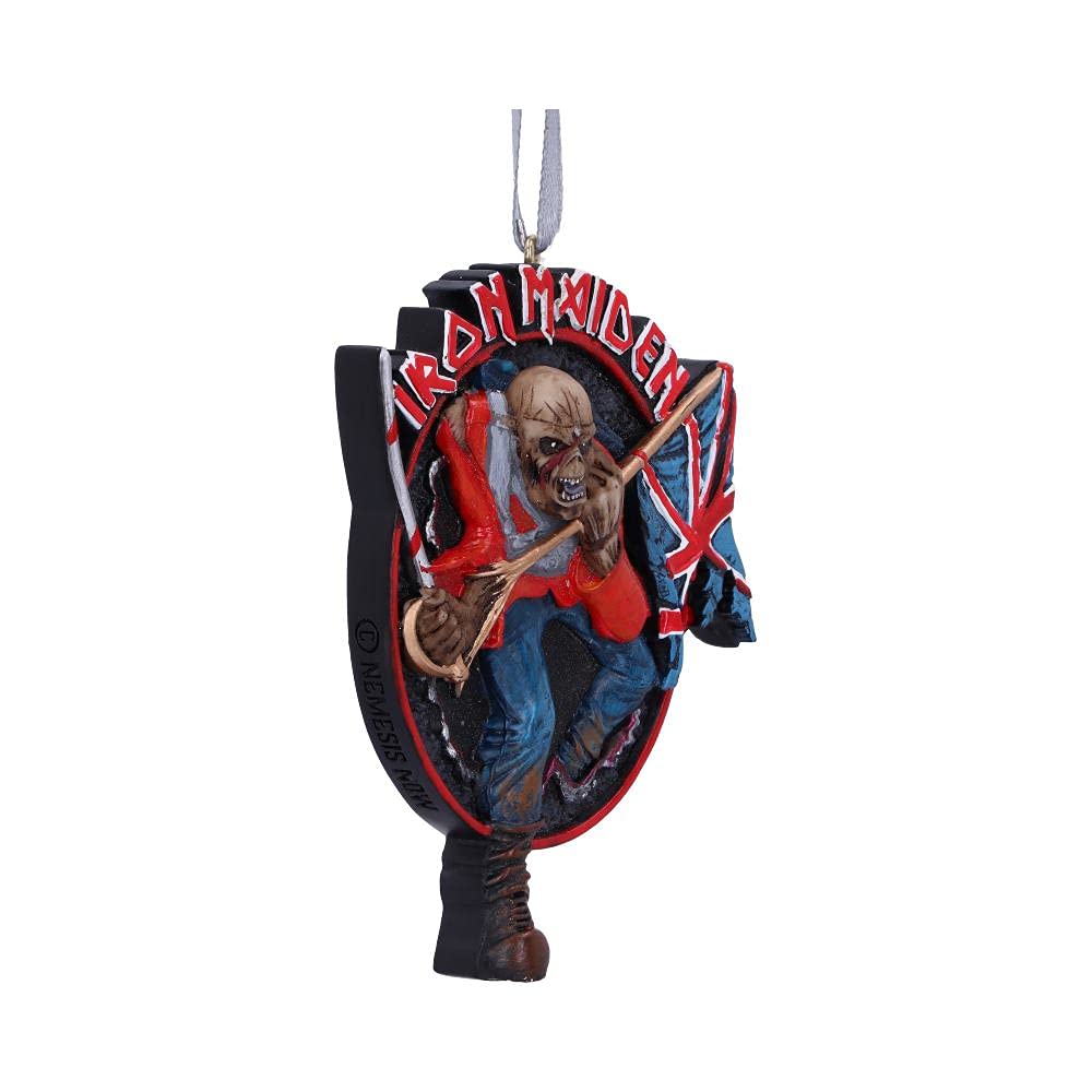Nemesis Now Iron Maiden Trooper Hanging Ornament 8.5cm, Resin, Red, Officially Licensed Iron Maiden Merchandise, Eddie Iron Maiden Giftware, Cast in The Finest Resin, Expertly Hand-Painted