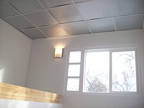 Colorado Steel Corrugated Metal Ceiling Tiles (10, Galvalume)
