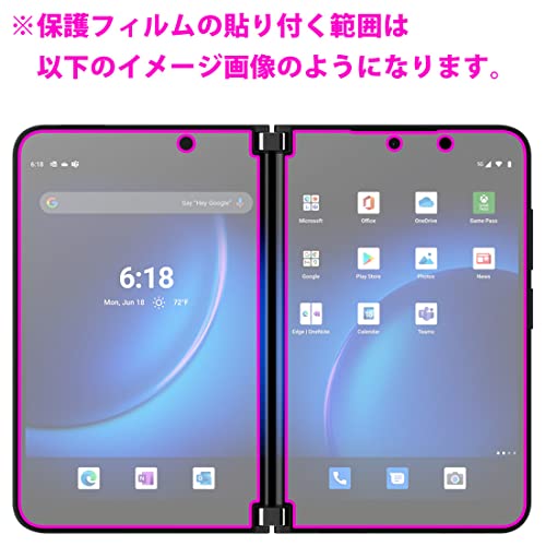 PDA Workshop Surface Duo 2 Blue Light Reduction (Glossy) Protective Film, Set of 2 Screens, Made in Japan