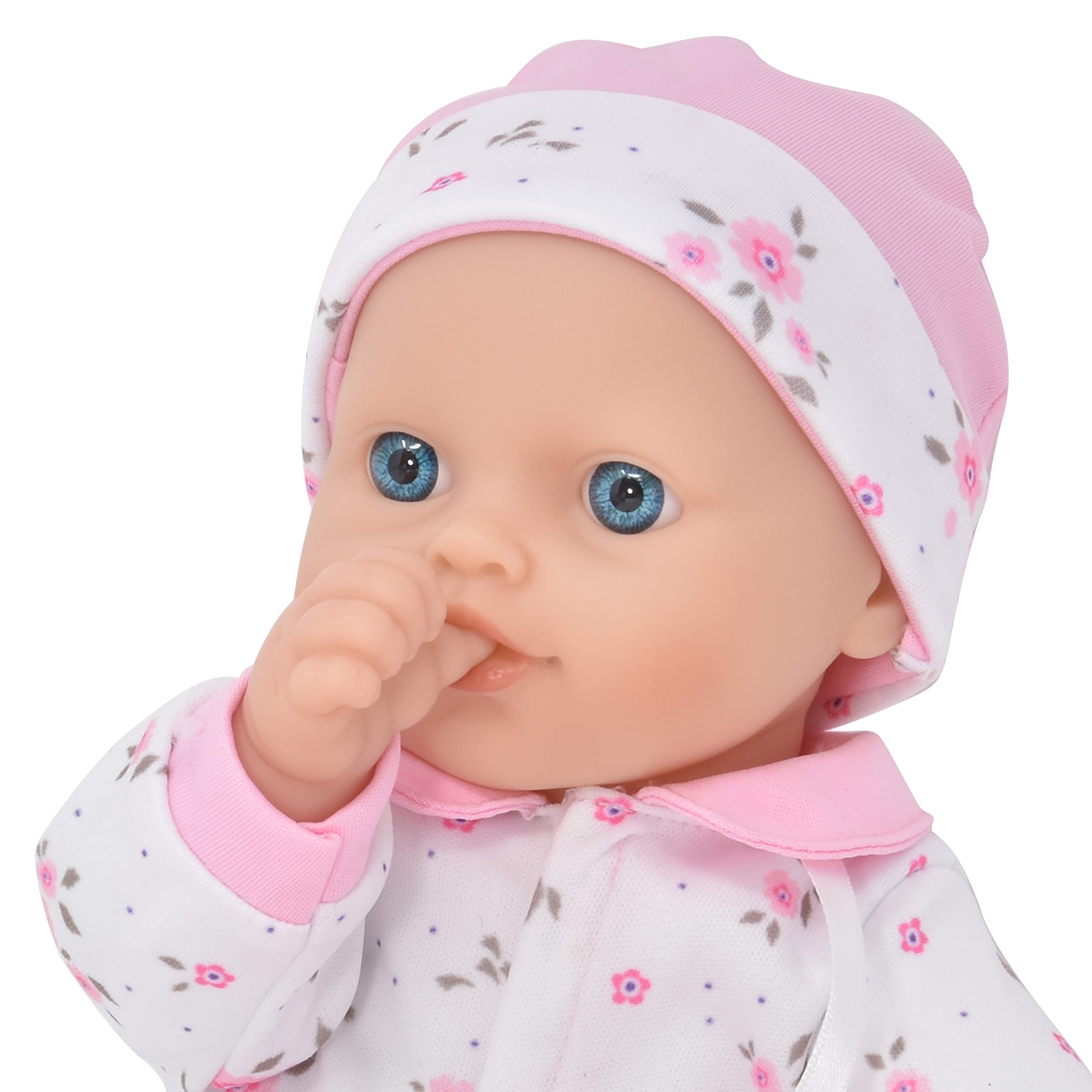 Gift Boutique - 12 Inch Soft Body Baby Doll in Gift Box, Baby Doll with Bottle and Pacifier, Blanket and Pink Floral Clothes