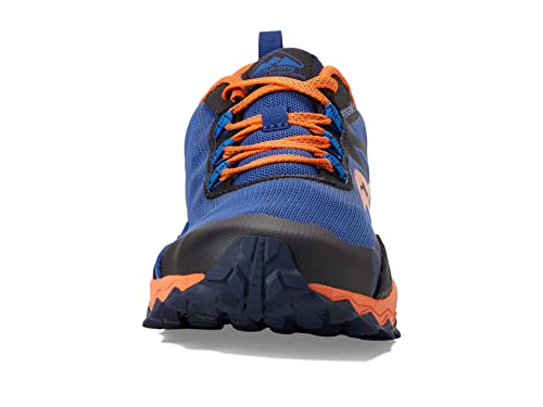 Saucony Peregrine 12 Shield Sneaker, Navy/Orange, 5 US Unisex Big Kid