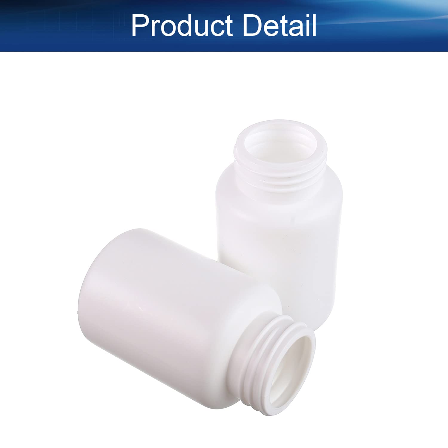 Heyiarbeit 20Pcs Wide Mouth Plastic Bottles 120ml/4oz Plastic Empty Lab Home Solid Sample Storage Container Reagent Polyethylene Bottle with Cap