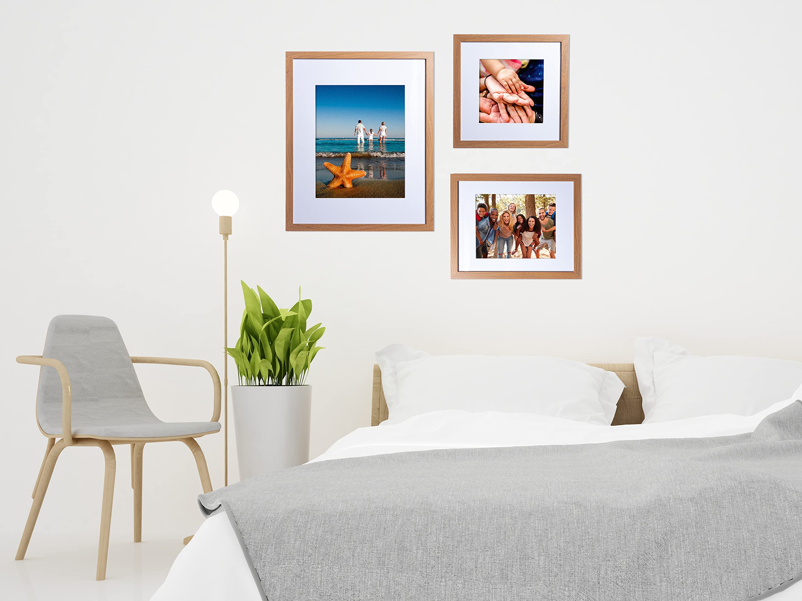 FrameWorks 2-Pack, 11x14 Matted to 8x10 Picture Frame, Golden Oak – Classic Wooden Photo Frame with Tempered Glass, Modern Matte Finish for Prints, Posters, Certificates & Wall Decor – Gallery-Ready