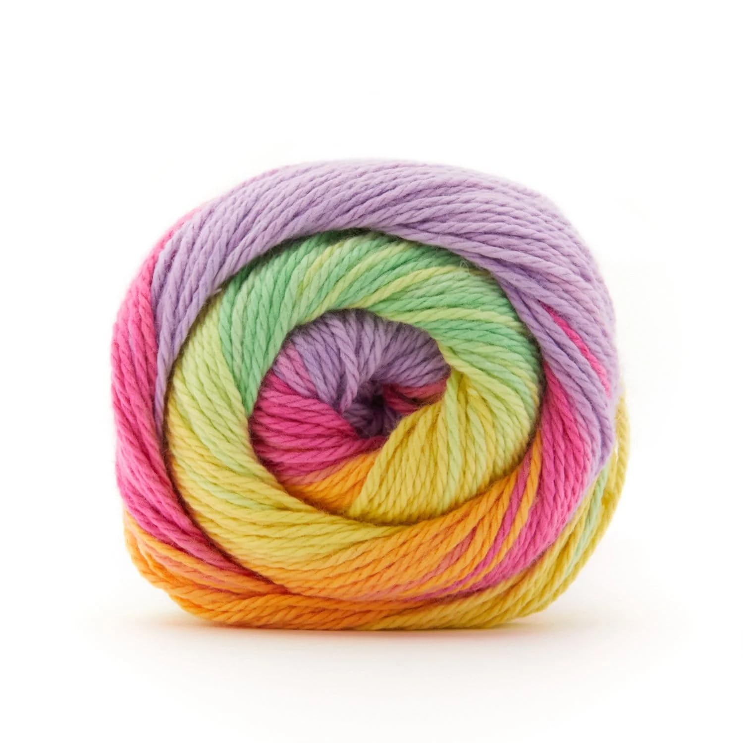 Premier Yarns Hipster Cotton Yarn, Ideal Yarn for Crocheting and Knitting, 100% Cotton and Lightweight Yarn, Machine Wash, Rainbow Rollerskates, 3.5 oz, 229 yards