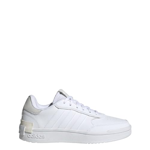 adidas Women's Postmove Basketball Shoe, White/White/Chalk White, 10