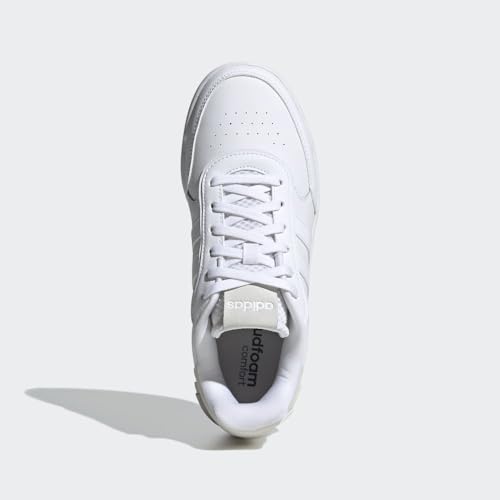 adidas Women's Postmove Basketball Shoe, White/White/Chalk White, 10