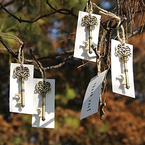 Kraft Gift Tags,100 PCS White Kraft Paper Gift Tag with 100 Feet Jute Twine String, Rectangle Christmas Gift Tags 3.5” x 1.7”