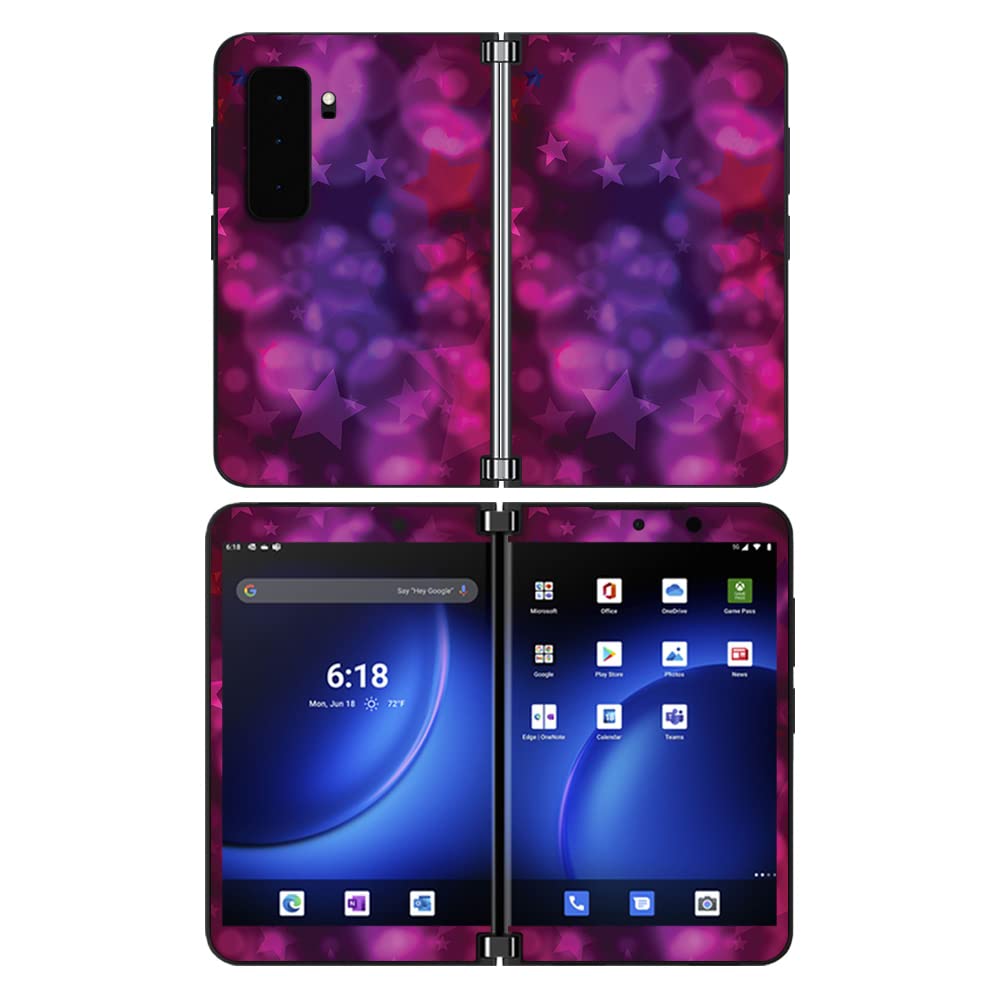 MightySkins Skin Compatible with Microsoft Surface Duo 2 - Star Power | Protective, Durable, and Unique Vinyl Decal wrap Cover | Easy to Apply, Remove, and Change Styles | Made in The USA