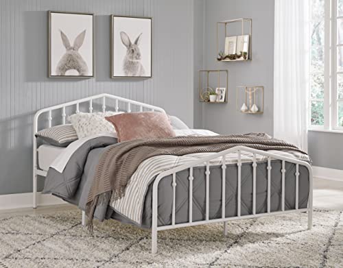 Signature Design by Ashley Casual Trentlore Metal Bed, Full, White