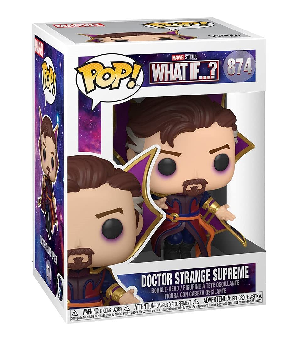 POP Marvel: What If - Doctor Strange Supreme Funko Pop Vinyl Figure (Bundled with Compatible Pop Box Protector Case), Multicolor, 3.75 inches
