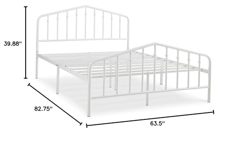 Signature Design by Ashley Casual Trentlore Metal Bed, Full, White