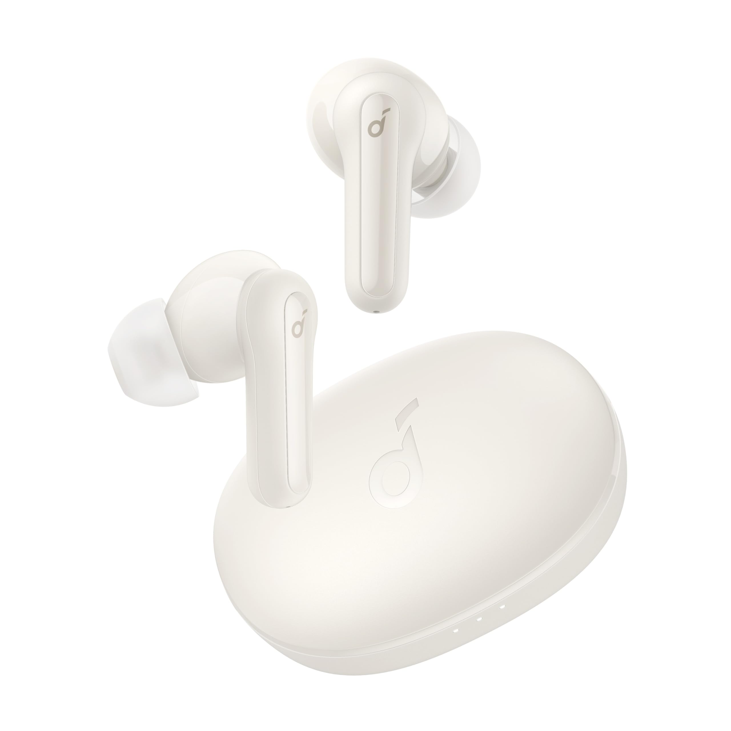 Soundcore by Anker Life P2 Mini True Wireless Earbuds, Bluetooth 5.2, 10mm Drivers for Big Bass, Custom EQ, 32H Playtime, Fast Charging, Comfortable, Tiny Size for Daily Use, Commute, Work (White)