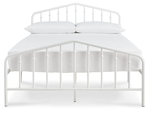 Signature Design by Ashley Casual Trentlore Metal Bed, Full, White