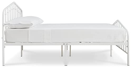 Signature Design by Ashley Casual Trentlore Metal Bed, Full, White