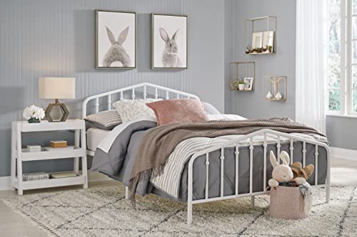 Signature Design by Ashley Casual Trentlore Metal Bed, Full, White