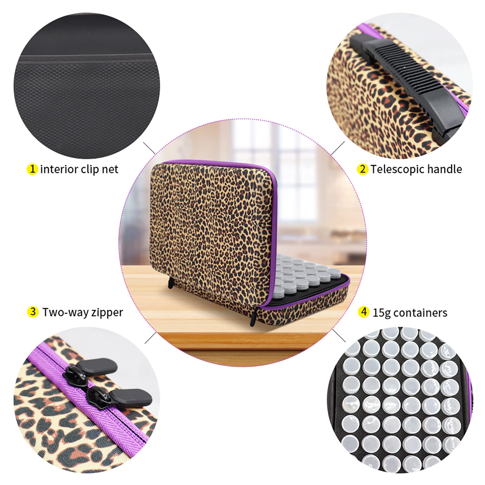 ZORETCO Diamond Painting Storage Case,60 Slots Diamond Art Kits with Accessories for Craft Jewelry Beads Organizer Boxes