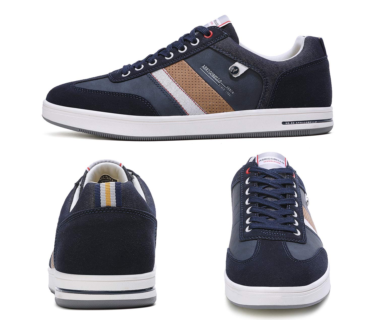 AX BOXING Mens Casual Shoes Fashion Sneakers Breathable Comfort Walking Shoes for Male(Navy Blue, Numeric_12)