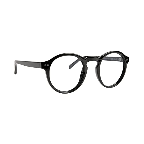 Kolo Harrison Premium Reading Glasses, Classic Round Style, Black, 2.5