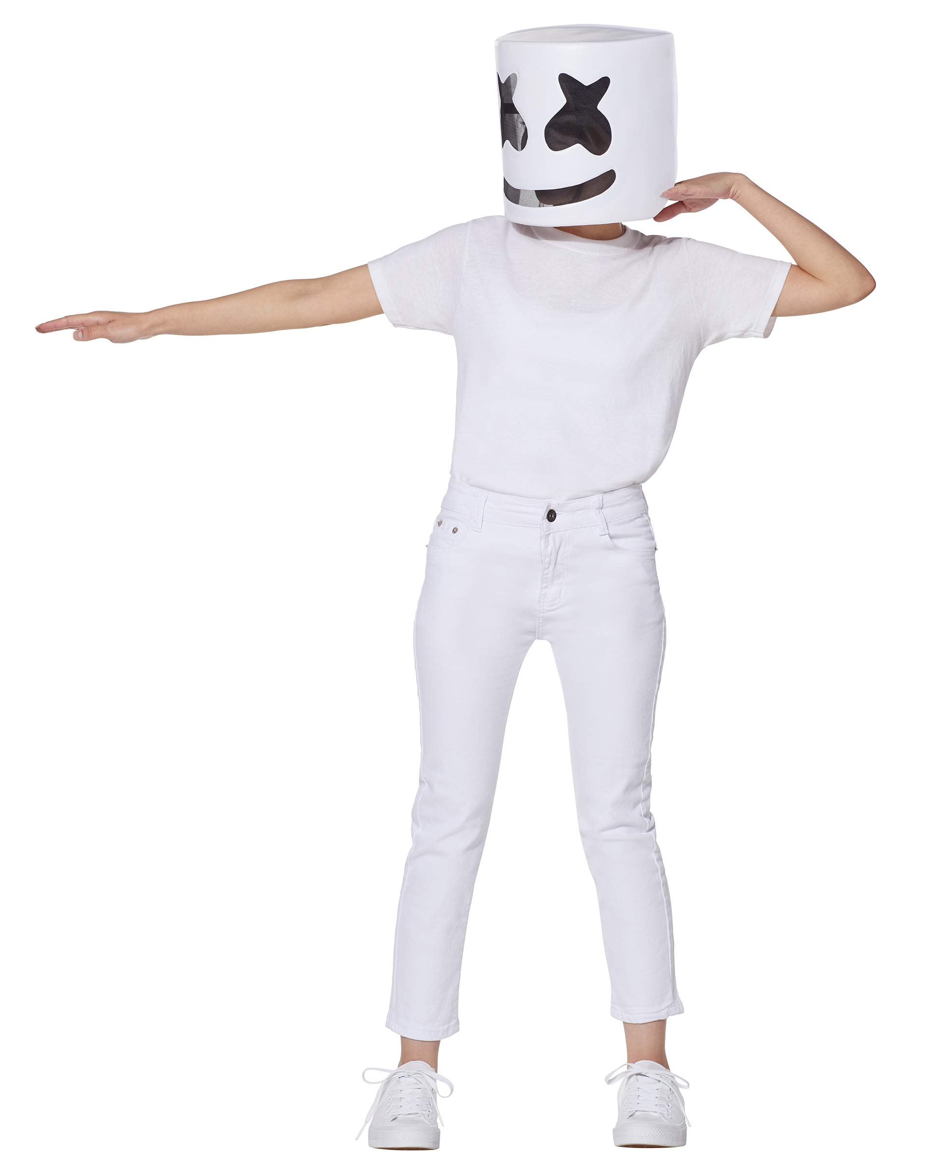 Spirit Halloween Kids Mesh Marshmello Half Mask White - OS