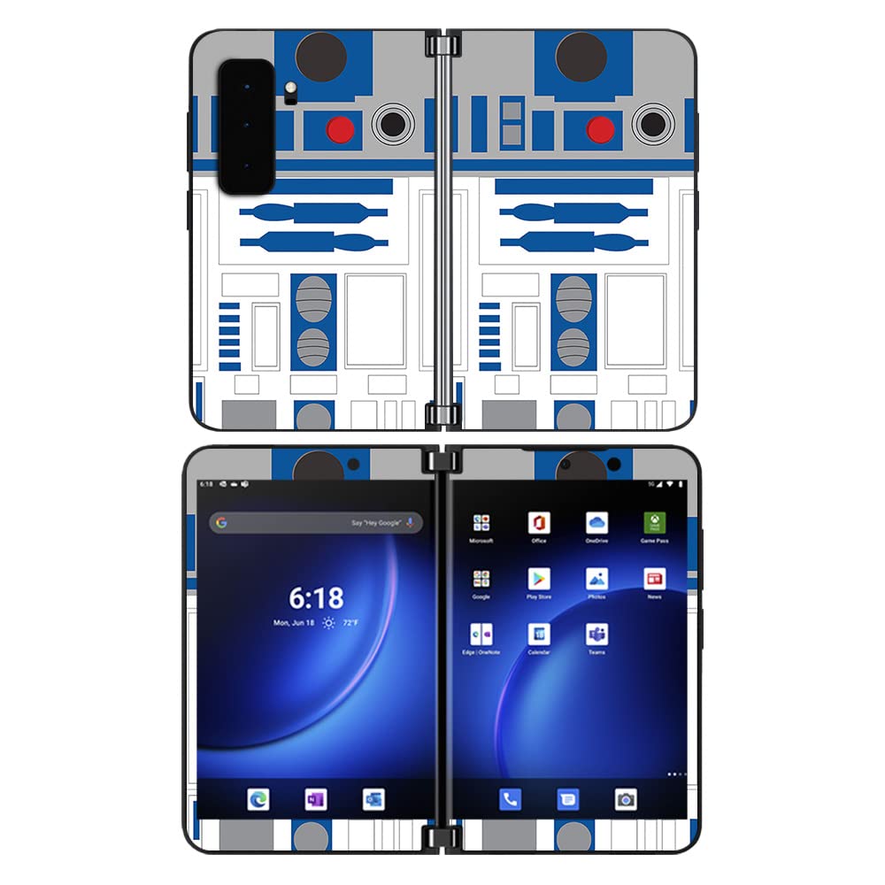 MightySkins Skin Compatible with Microsoft Surface Duo 2 - Cyber Bot | Protective, Durable, and Unique Vinyl Decal wrap Cover | Easy to Apply, Remove, and Change Styles | Made in The USA