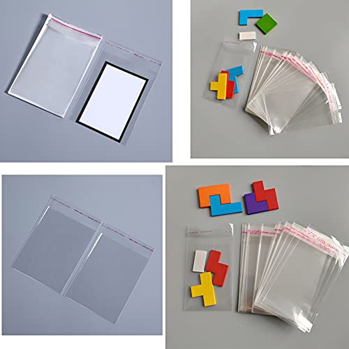 Self Sealing Cellophane Bags,5x7 Inch Cookie Bags,Clear Resealable Cellophane Bags Self Adhesive for Packaging Gifts, Products,100 Pcs