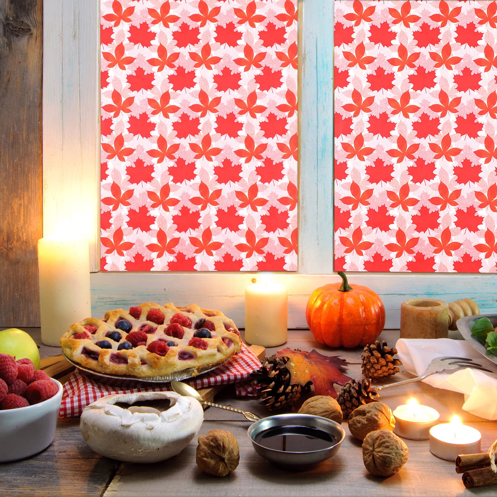 Zonon 100 Sheets Thanksgiving Fall Tissue Paper for Gift Orange Autumn Wrapping Paper Bulk Pumpkin Maple Leaves DIY Craft Art Harvest Birthday Wedding Present Box Decoration