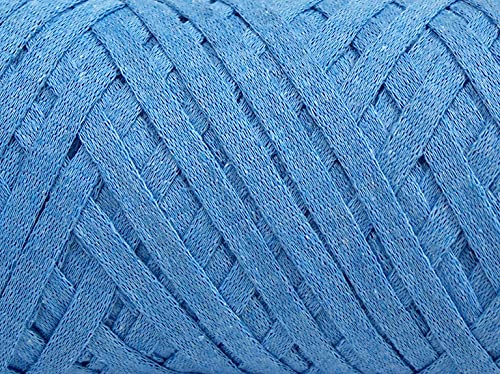 250 gr ICE YARNS Jumbo Cotton Ribbon (100% Recycled Cotton) Yarn Light Blue