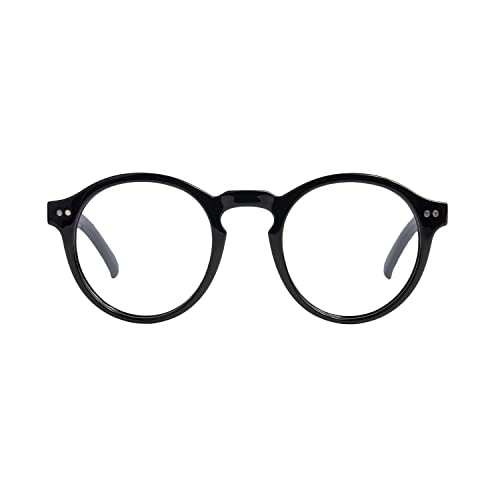 Kolo Harrison Premium Reading Glasses, Classic Round Style, Black, 2.5