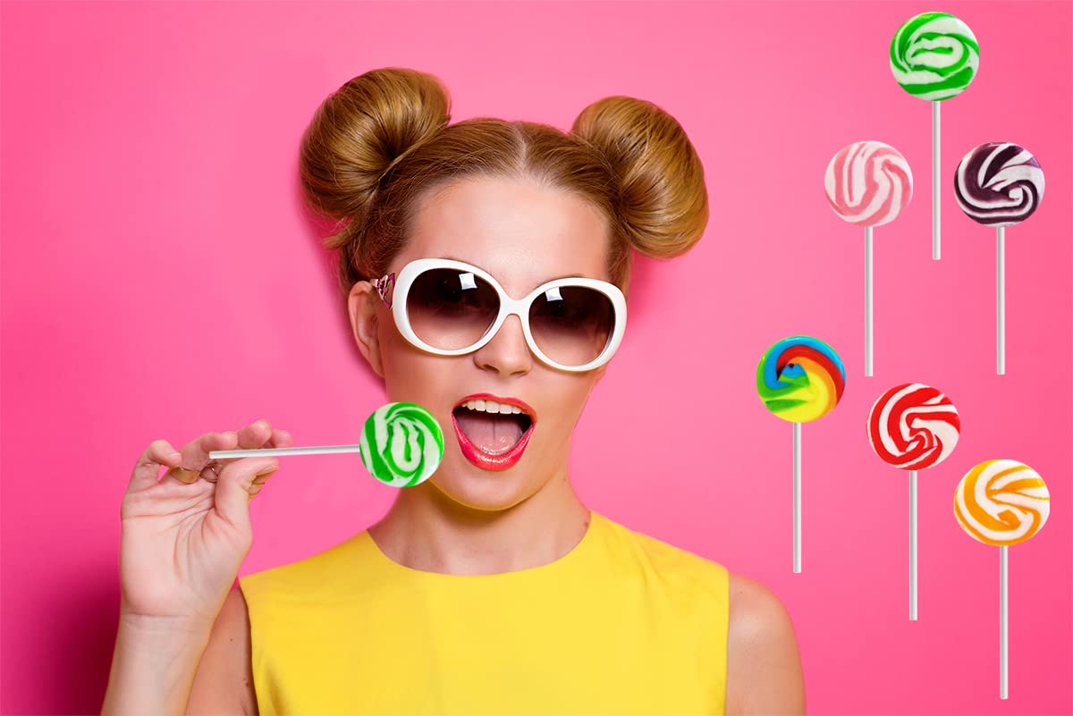 Fruidles Swirls Lollipop Candy, Mixed Fruit Flavor, Individually Wrapped (Assorted Variety Mix, 12-Pack)