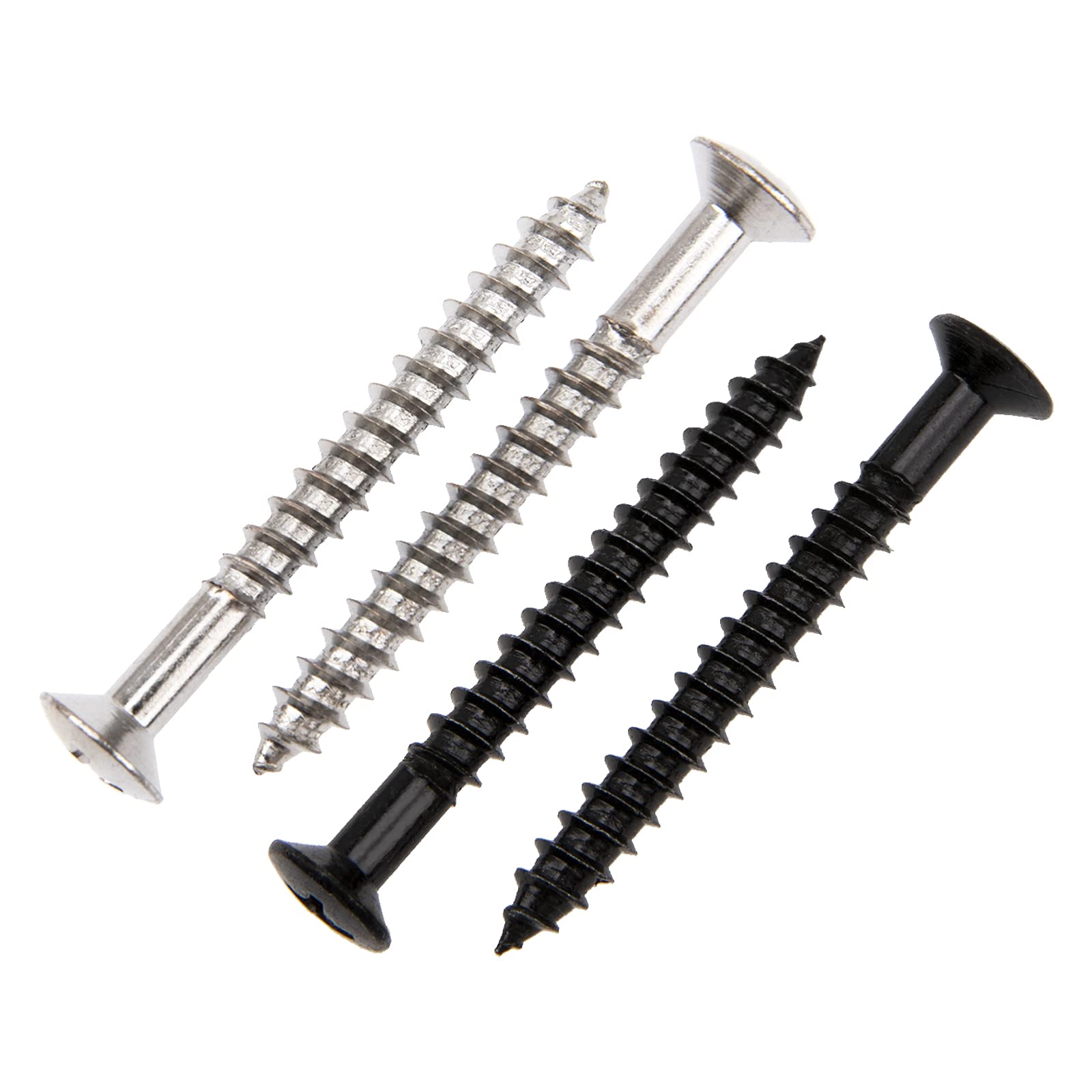 12Pcs Yootones Guitar Neck Joint Ferrules Bushing with Screws Compatible with Bass Electric Guitar(Black+Silver)