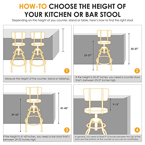 Olympia Tools 82-738 Adjustable Hydraulic Stool, Black