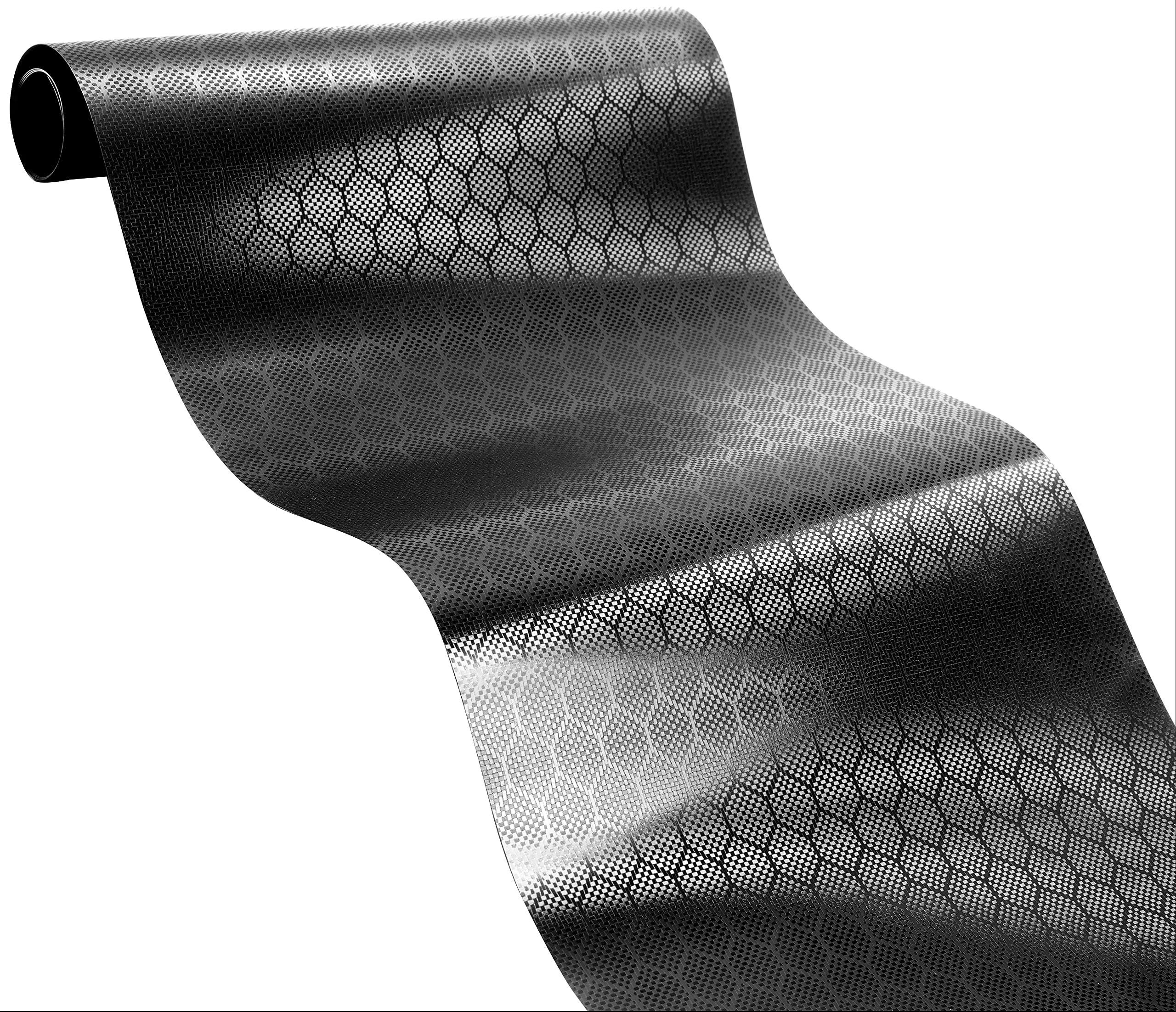 V2 Hex Carbon Black Vinyl Car Wrap (1.5ft x 5ft)