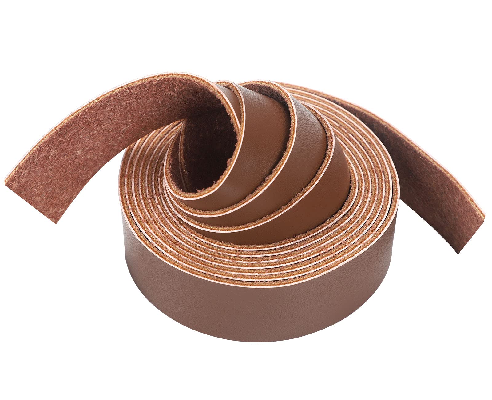 CDY Leather Strap 90 Inches Long 1 Inch Wide, Leather Belt Strips Very Suitable for DIY Craft Projects, Pet Collars, Traction Ropes,Belts, Clothing, Jewelry, Leather Watch Straps (Light Brown)