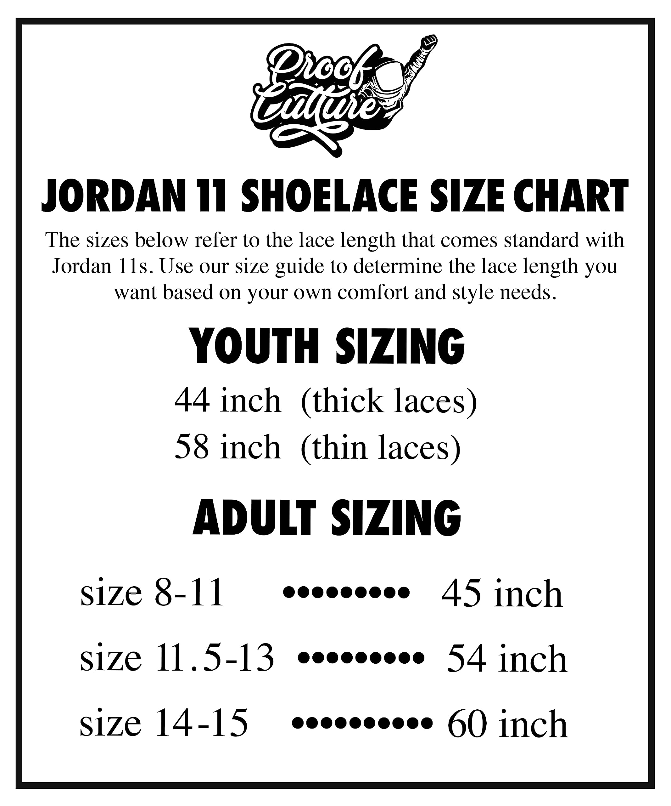 Proof Culture Premium Jordan 11 Laces - Oval Thick Shoe Laces for Sports and Gym - Round Shoe Laces Replacement
