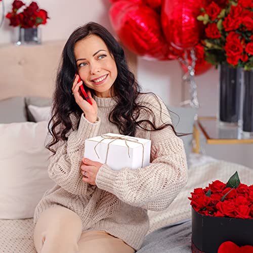 Moretoes White Gift Boxes 20pcs 8x8x4 Inches Paper Gift Box with Lids for Wedding Present Bridesmaid Proposal Gift Graduation Holiday Birthday Party Favor Engagements and Christmas Day