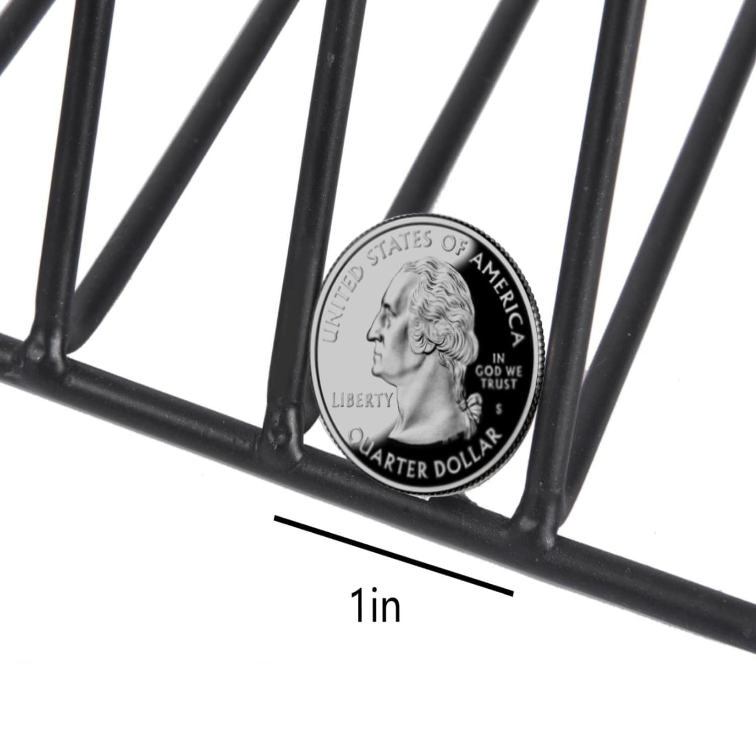 Ylu Yni 2 Pcs Set, Black Triangle Metal Wire Vinyl Record Storage, Plate Rack, Storage Holder for Magazines, Files, Albums Folders, Newspapers, 9 Slot (2PCS)