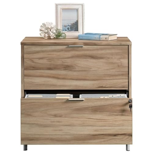 Sauder Portage Park 2-Drawer Lateral File Cabinet in Kiln Acacia, Kiln Acacia Finish